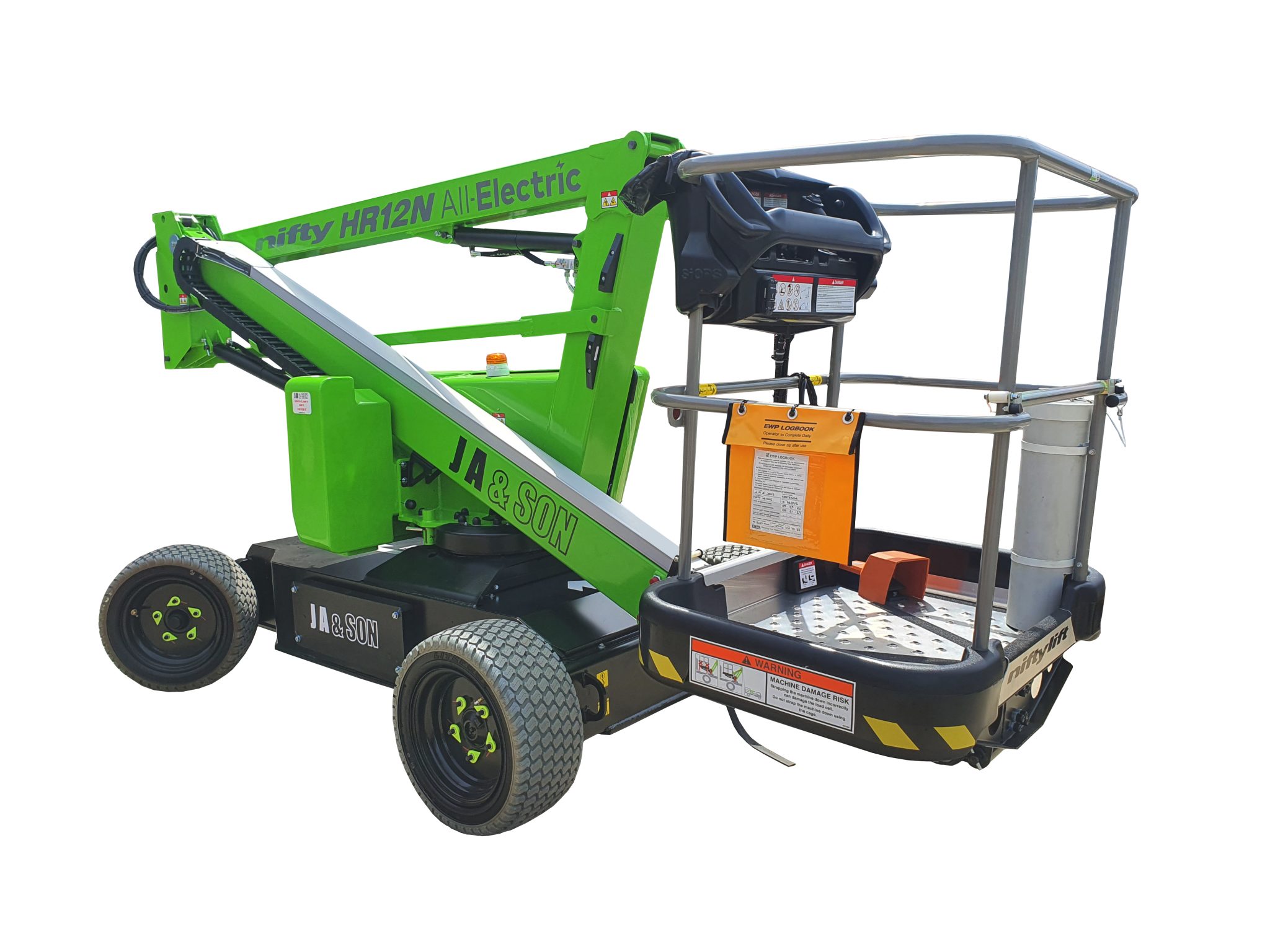 Boom Lift 34ft Knuckle - Nifty HR12 NE Electric Narrow - J A & SON